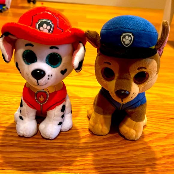 Ty | Toys | Ty Paw Patrol Chase Marshall Plushies | Poshmark